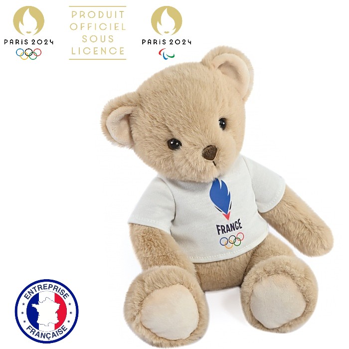 Beige Teddy Bear with French Team T-shirt - Eurogym International